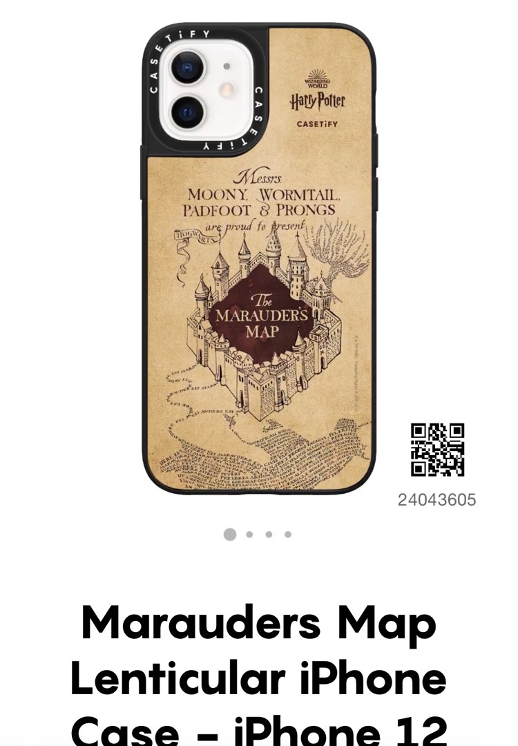 iPhone 12/ 12 pro Casetify feat Harry Potter Marauder's Map Lenticular ...