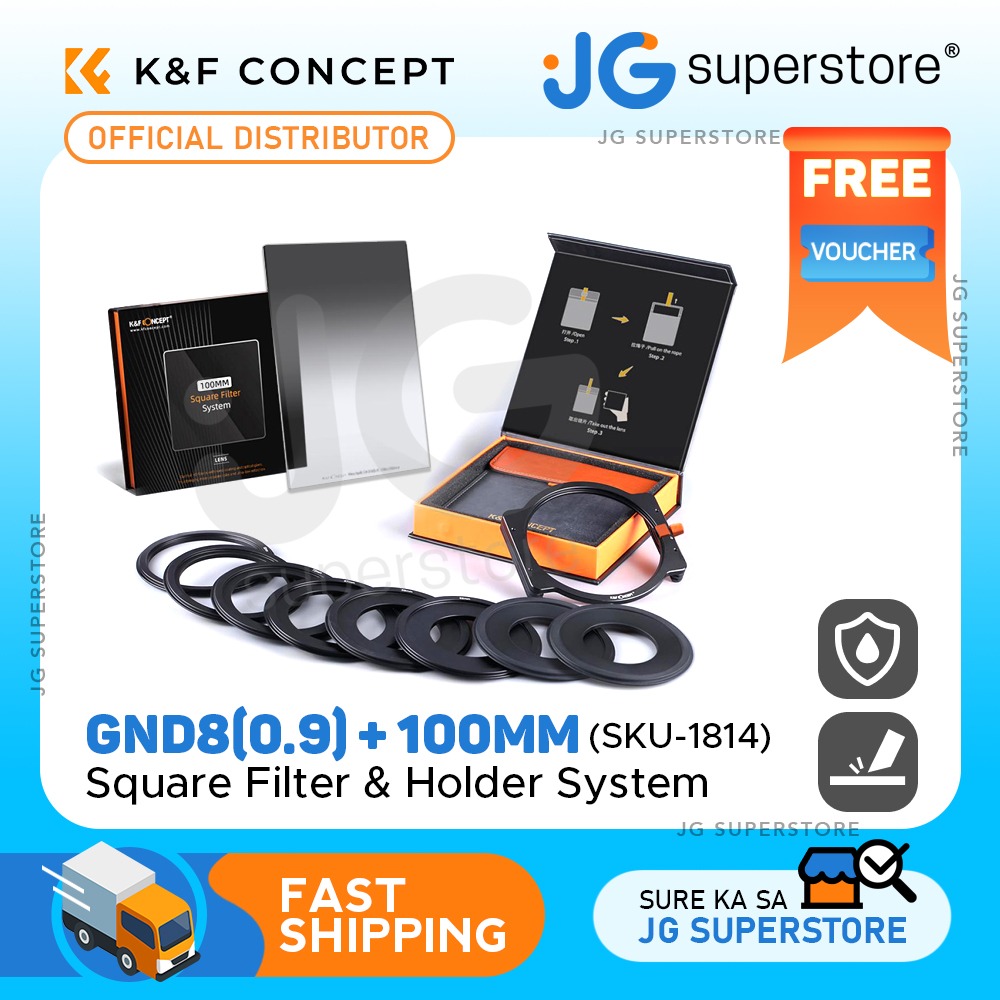 K&F Concept GND8(0.9) + 100mm Square Filter and Holder System with 100 ...
