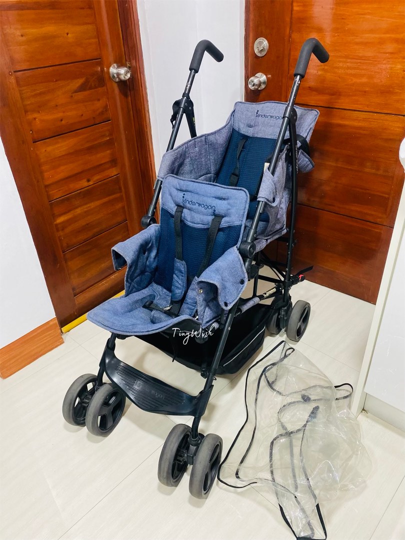 Kinderwagon Twin Double Stroller on Carousell
