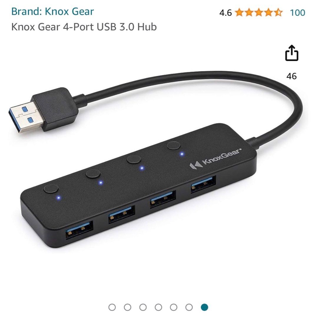 Knox Gear 4-Port USB 3.0 Hub, Computers & Tech, Parts & Accessories ...