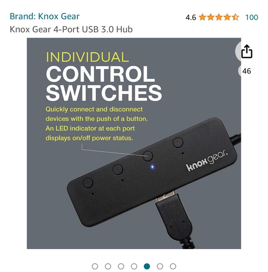 Knox Gear 4-Port USB 3.0 Hub, Computers & Tech, Parts & Accessories ...