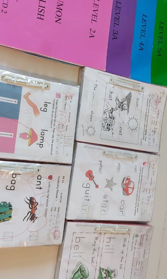 Kumon English (5A 4A 3A 2A) Worksheets and Kumon Books with CDs ...