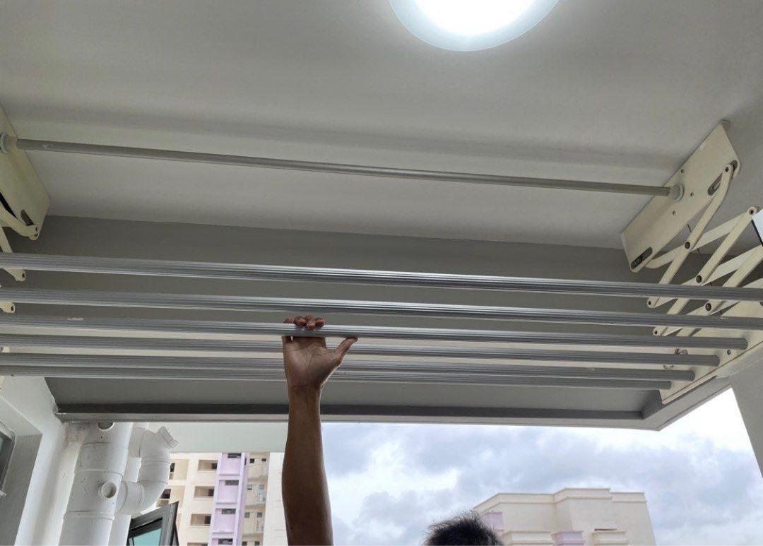 Laundry Rack Pulley System, Furniture & Home Living, Home Improvement ...