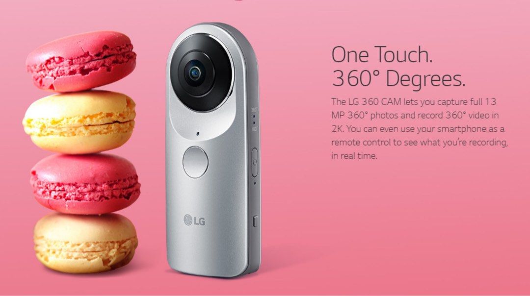 LG R105 360 Degree Camera, Photography, Cameras on Carousell