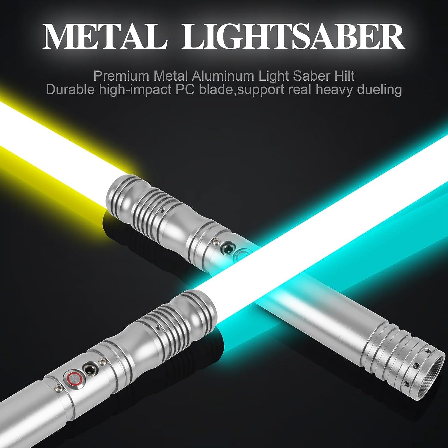 Lightsaber RGB 12 Colors Changeable Dueling Light Sabers - Metal Hilt ...