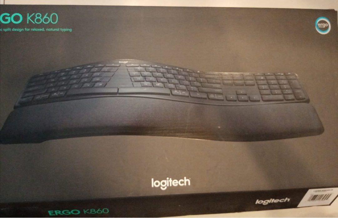 Logitech Ergo K860 Wireless Ergonomic Keyboard With Split Keyboard Layout Wrist Rest Support