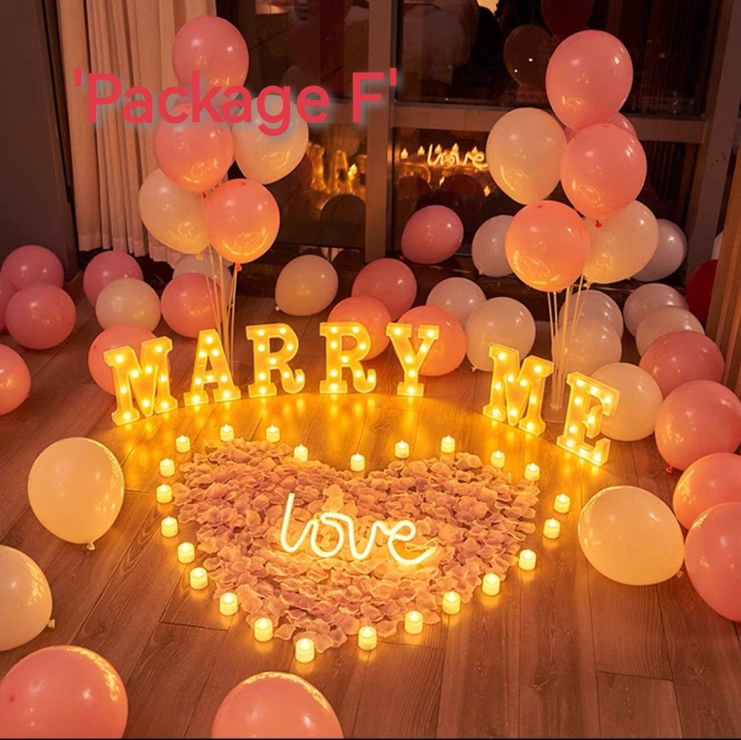 Marry Proposal, Easy Setup, Proposal Decorations, Hobbies & Toys ...