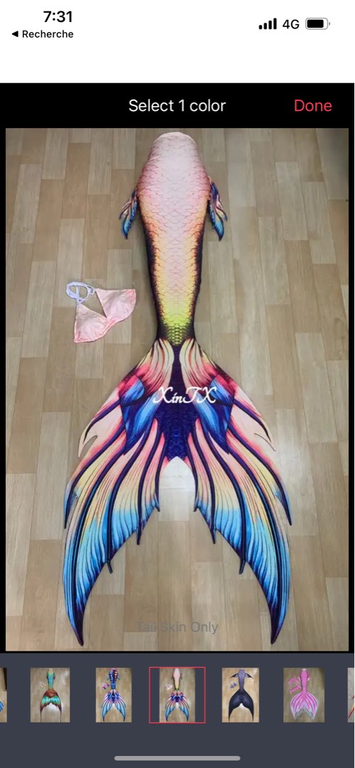 Mermaid tail swim cosplay, Women's Fashion, Swimwear, Bikinis ...