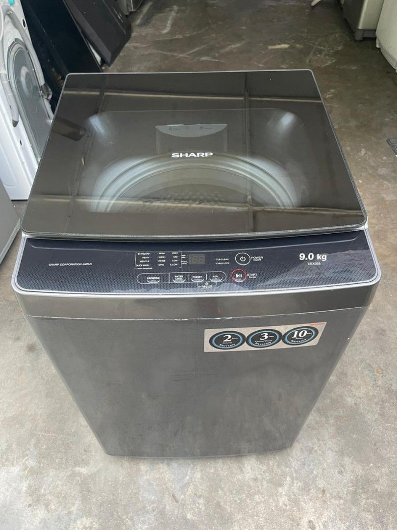 Mesin basuh jenama Sharp 9kg, TV & Home Appliances, Washing Machines ...