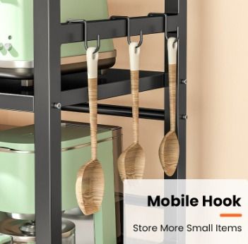 Microwave Rack/Length and Height Kitchen Storage Rack(AT2181 ...