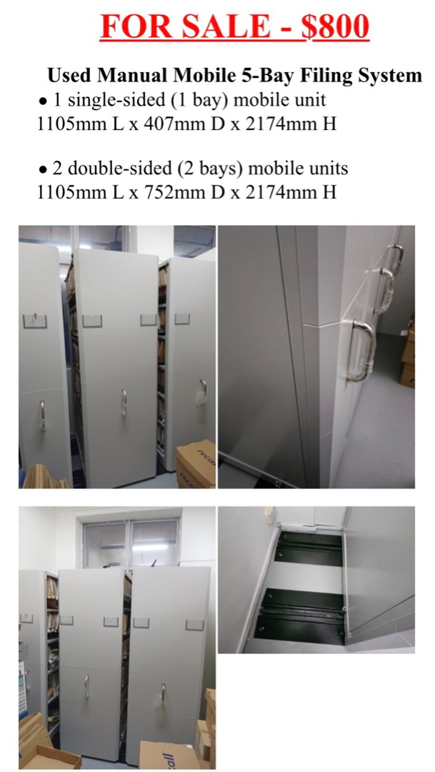 Mobile filing system, Furniture & Home Living, Furniture, Shelves ...