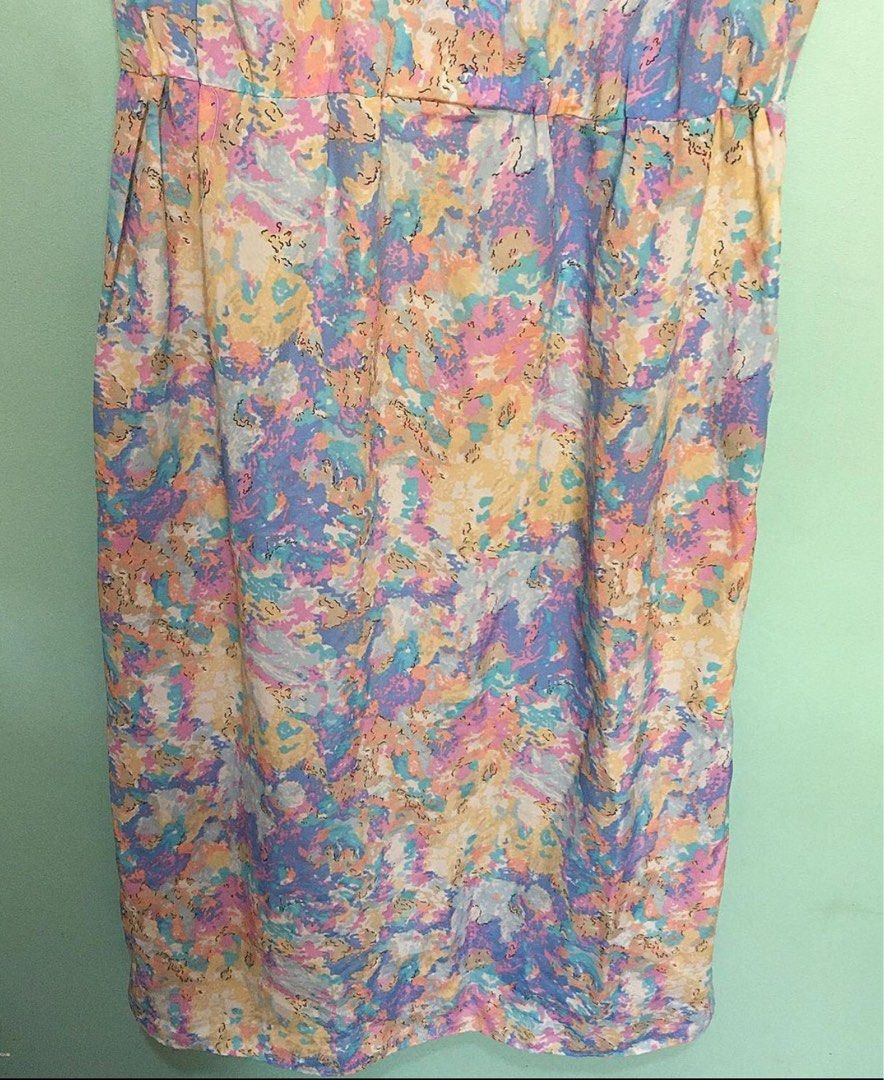 Most beautiful water color midi dress on Carousell