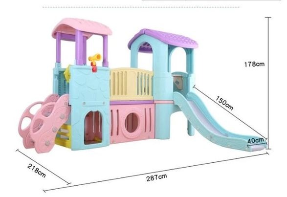 MULTIFUNCTION CHILDREN'S PLAYGROUND PLASTIC PLAY HOUSE WITH SLIDE on ...