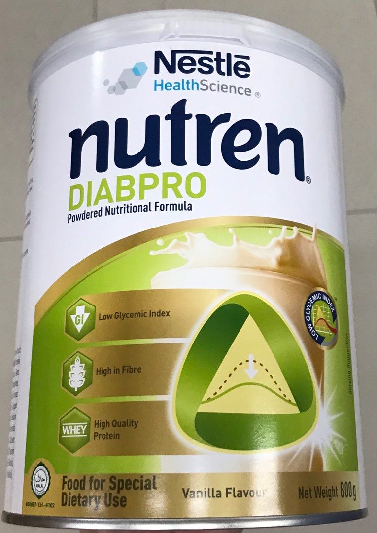 Nestle Nutren Diabpro Powdered Nutritional Formula Vanilla Flavor 800g For Diabetic or Persons ...