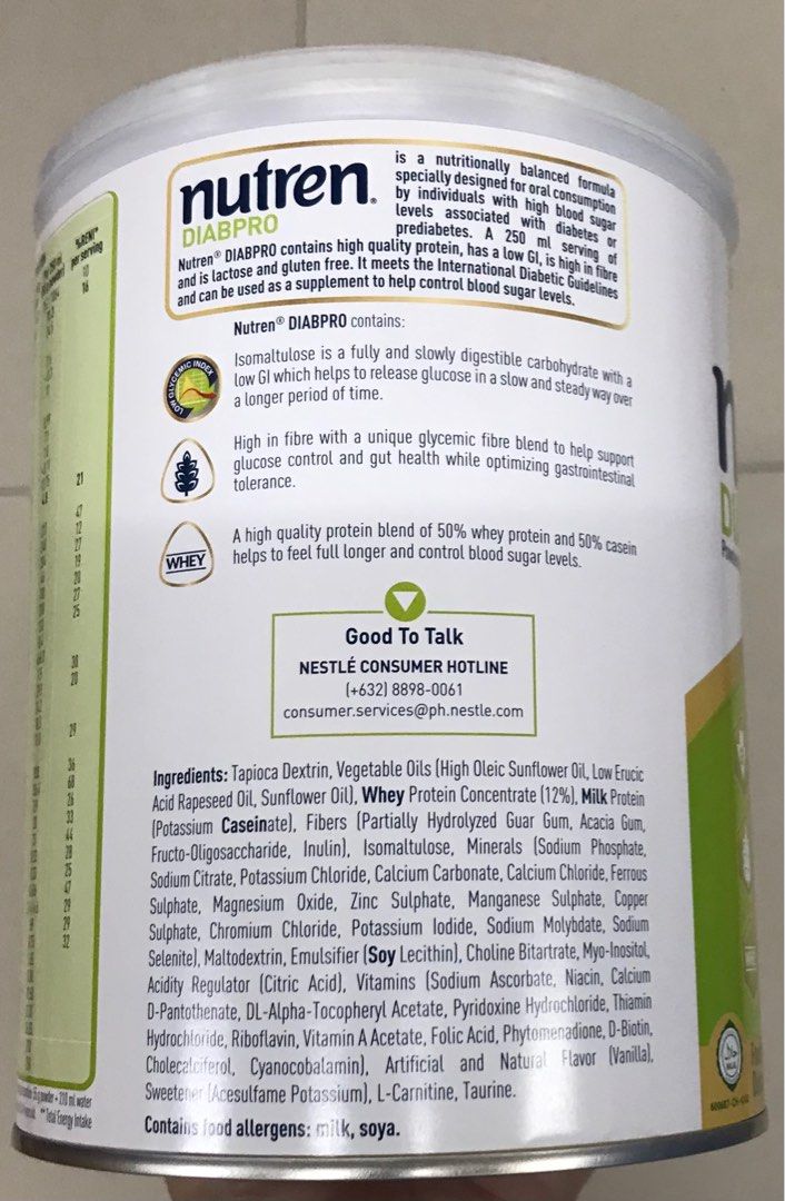 Nestle Nutren Diabpro Powdered Nutritional Formula Vanilla Flavor 800g ...