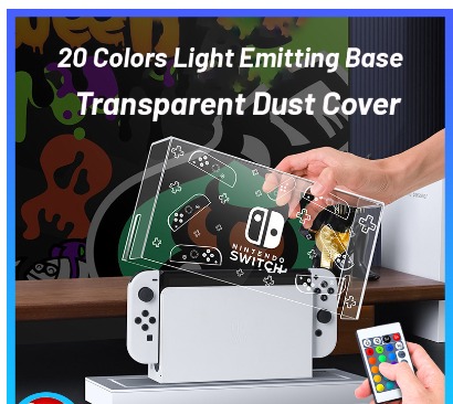 Nintendo Switch Oled Transparent Dust Cover 20 Colors Light Emitting ...