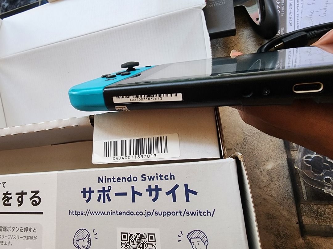 Nintendo Switch v1 CFW Atmos Neon Red Blue Fullset 64GB 01 on Carousell