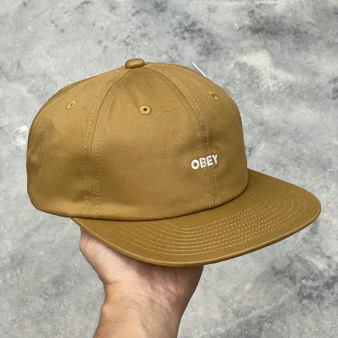 Obey Bold Twill 6 Panel Strapback Cap Brown Butter not 5 panel camp dad ...