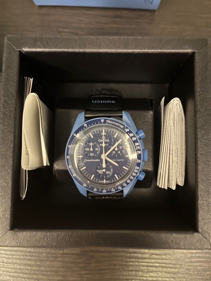 omega X swatch Mission to Neptune, Luxury, Watches on Carousell