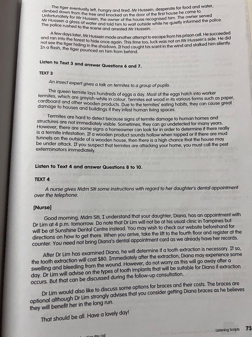 P6 / PSLE English Listening Comprehension &Oral, Hobbies & Toys, Books ...