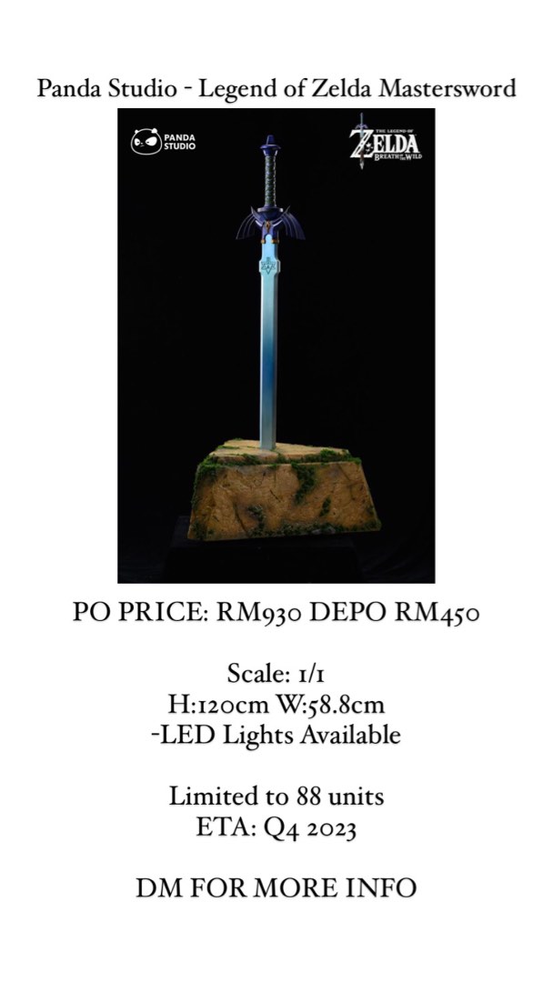 Panda Studio - Legend of Zelda Mastersword, Hobbies & Toys, Toys ...