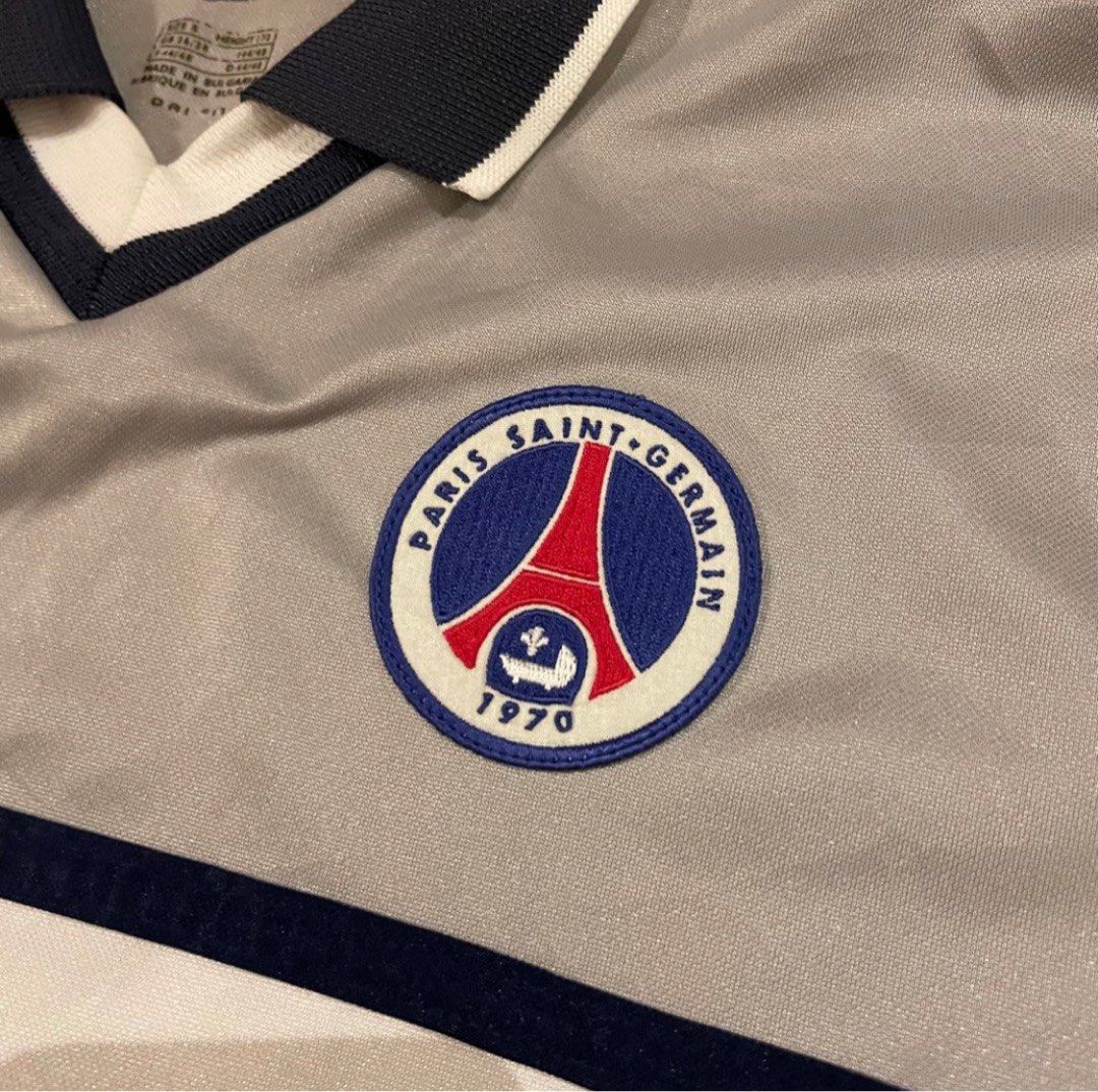 PARIS SAINT GERMAIN PSG SILVER 1999-2000 AWAY soccer/football jersey ...
