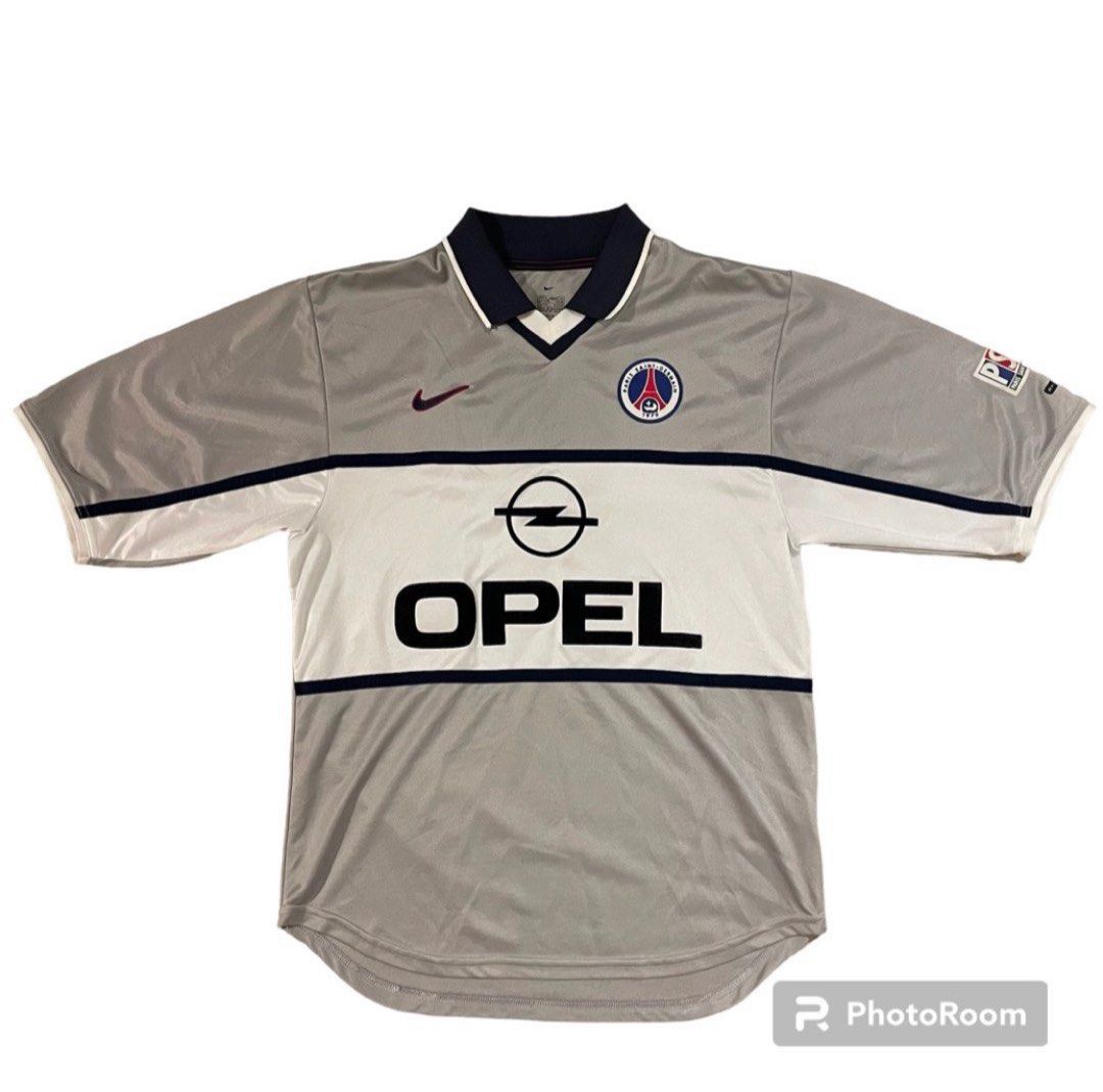 PARIS SAINT GERMAIN PSG SILVER 1999-2000 AWAY soccer/football jersey ...