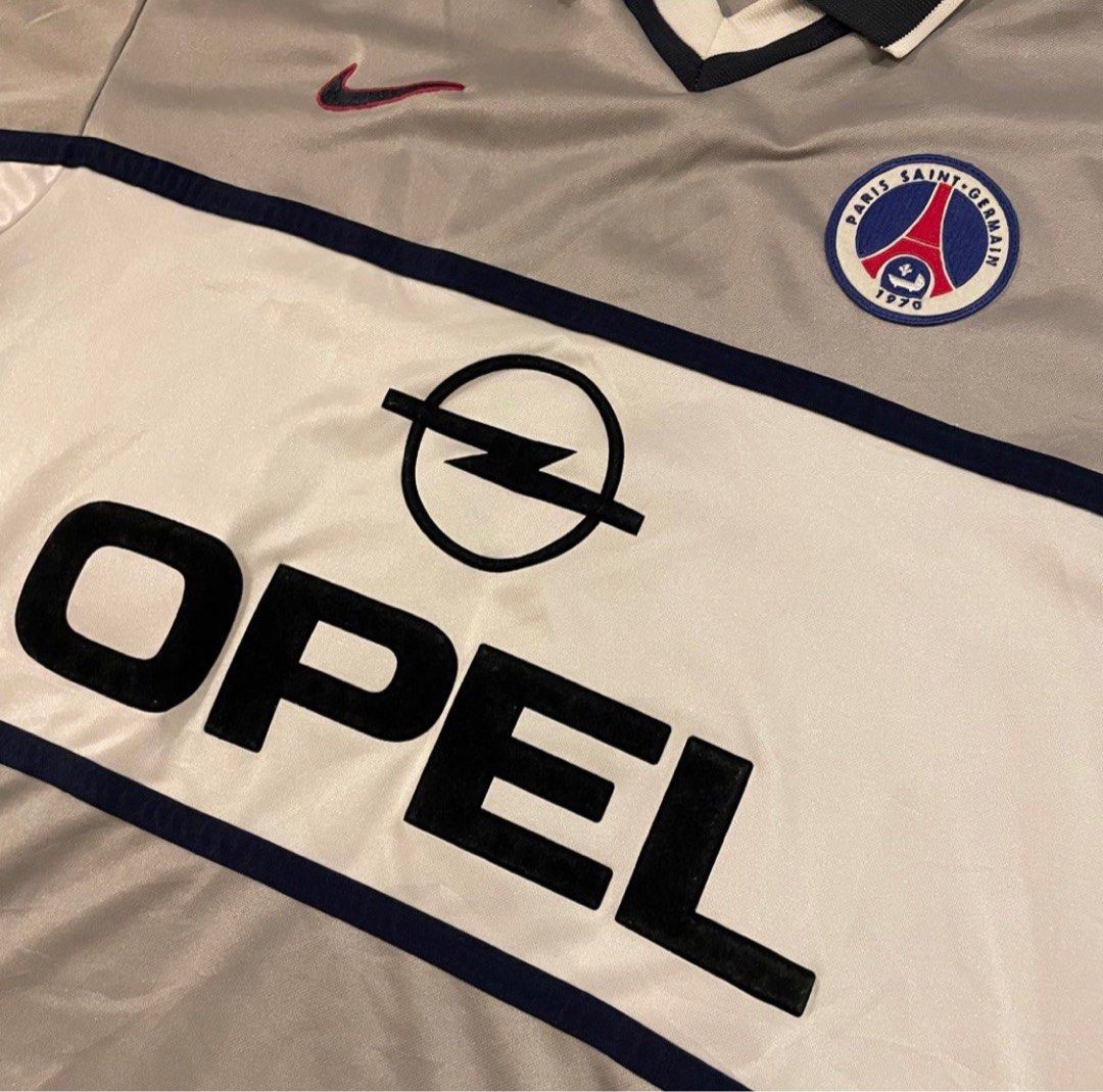 PARIS SAINT GERMAIN PSG SILVER 1999-2000 AWAY soccer/football jersey ...