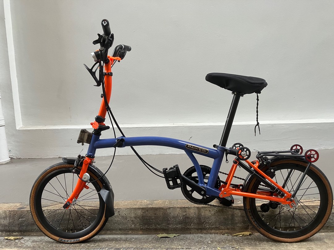 PIKES TRIFOLD BIKE - Orange/Blue, Sports Equipment, Bicycles & Parts ...
