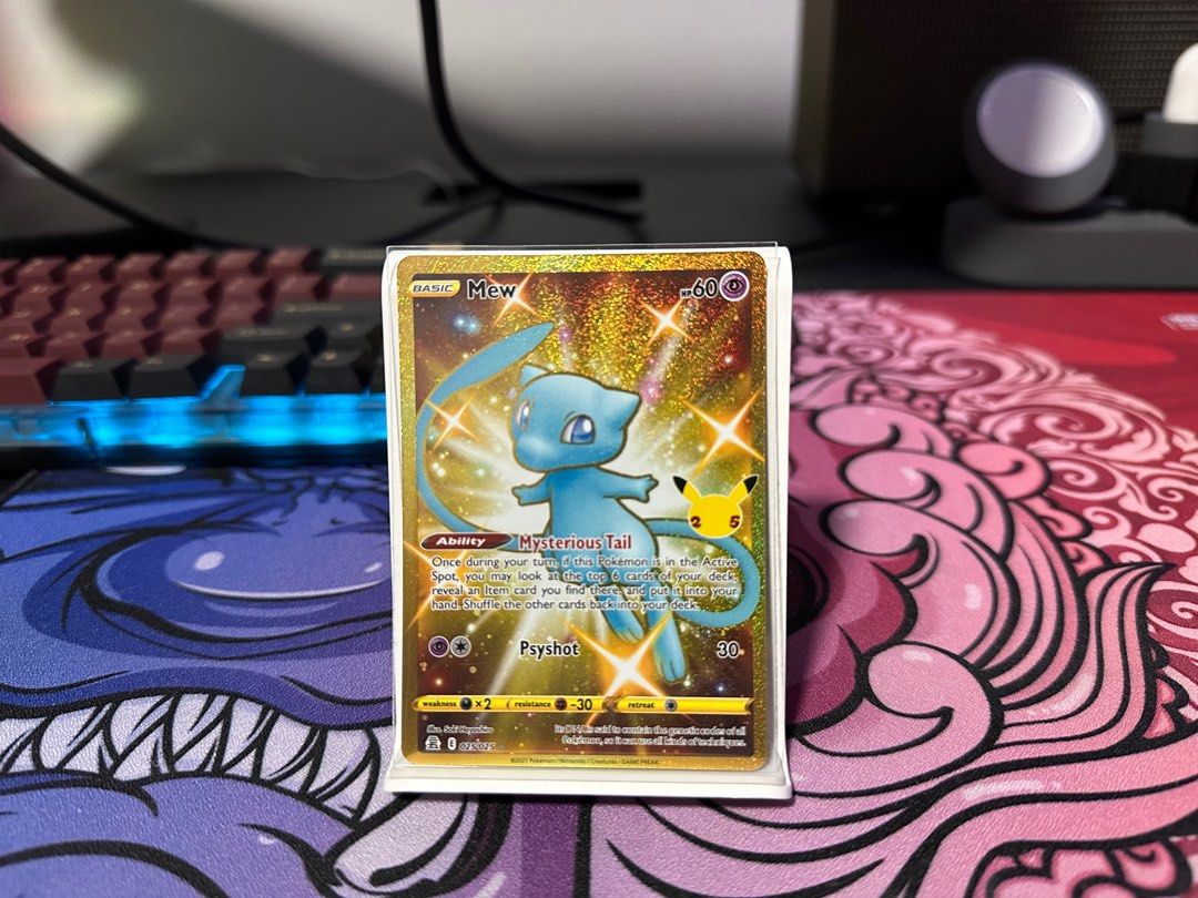 Pokemon 25th Celeb Gold Mew, Hobbies & Toys, Toys & Games on Carousell