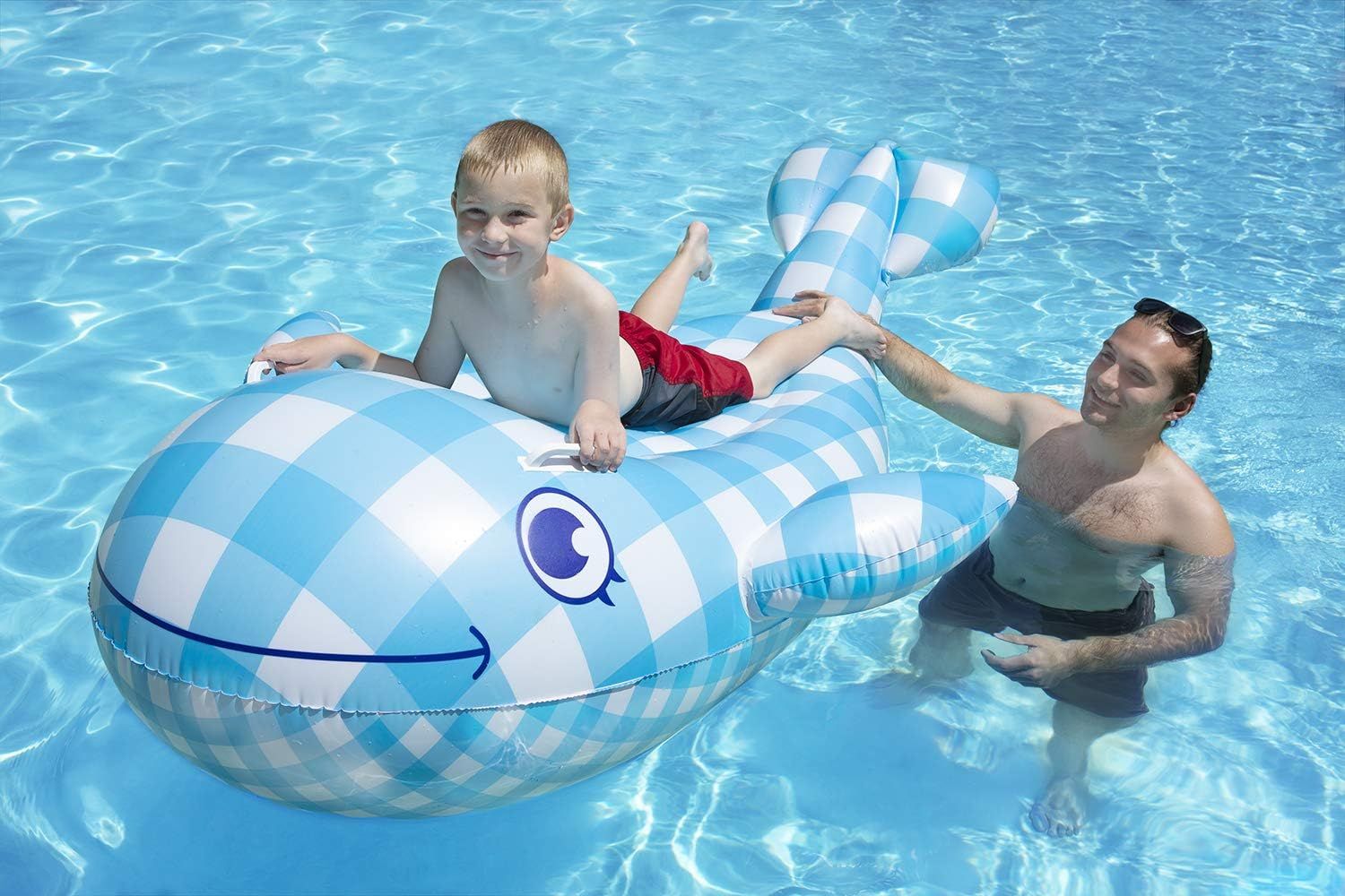 Poolmaster Willy The Whale Swimming Pool Float Rider, Whale, Sports ...