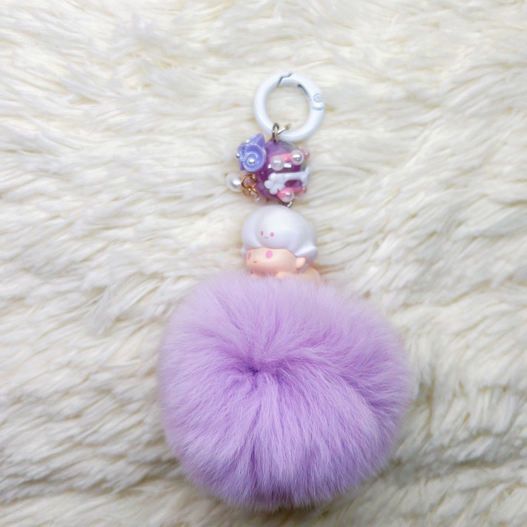 Pop Mart Sakura Series Fluffy Dimoo Keychain, Women's Fashion, Jewelry ...