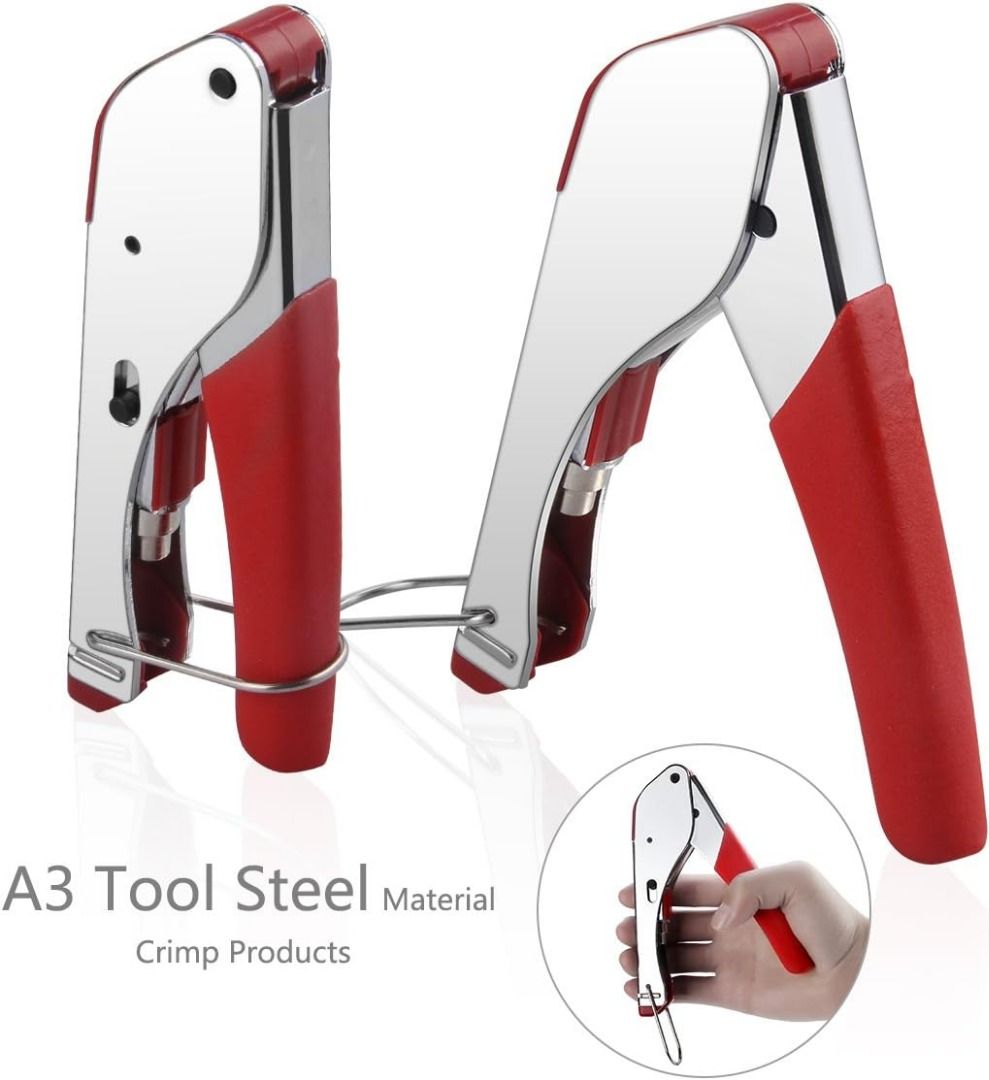 Preciva Coax Cable Crimper, Coaxial Cable Compression Tool Kit with ...