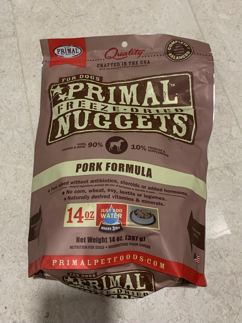 Primal Freeze Dried Nuggets Pork Formula Dog Food, Pet Supplies, Pet ...