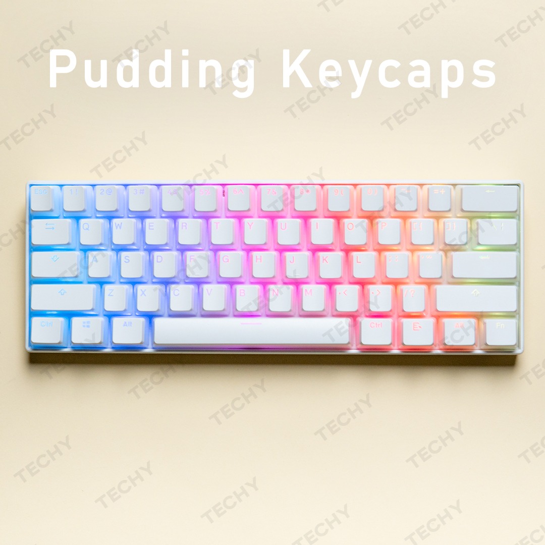 Pudding RGB Keycaps PBT Double-shot Keycaps for Mechanical Keyboard ...
