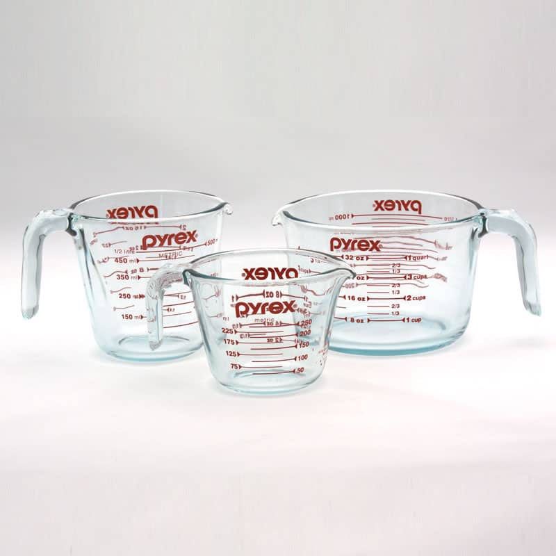Pyrex set of 3 Piece Glass Measuring Cup Set, Furniture & Home Living ...