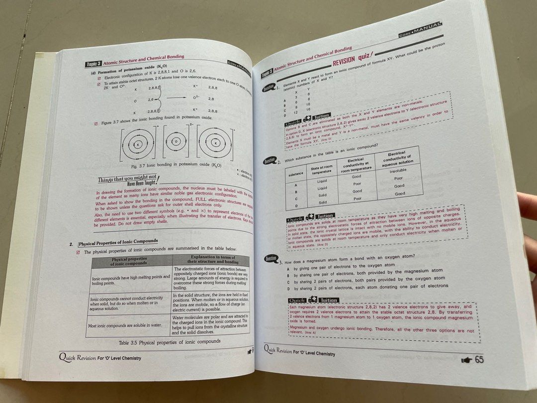 Quick Revision for O Levels Pure Chemistry Redspot Assessment Guide ...