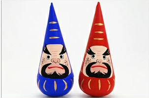 Rare Japanese Triangle Dharma Dolls - 三角達磨, Hobbies & Toys, Stationery ...