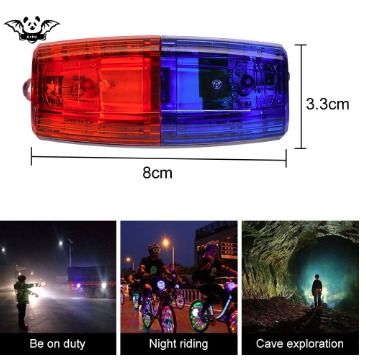 Red&Blue LED Shoulder Warning Light Police Shoulder Clip Light ...