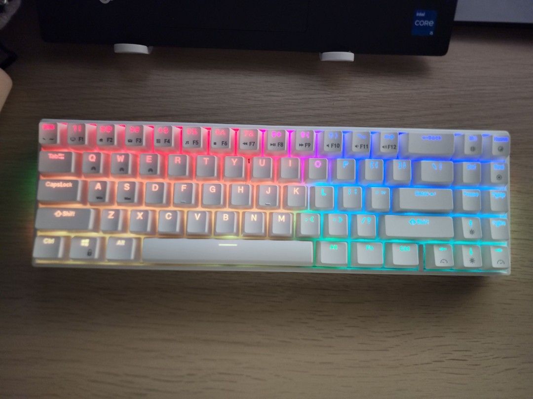 Royal Kludge RK71 Brown switch White Mechanical Gaming Keyboard ...