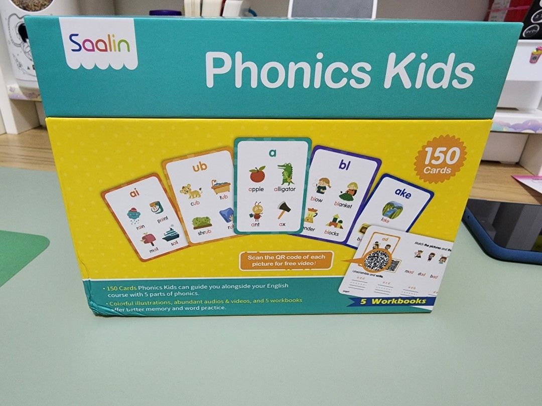 Saalin Phonics Flash Cards (Kids Flashcards, English Consonant Blends ...