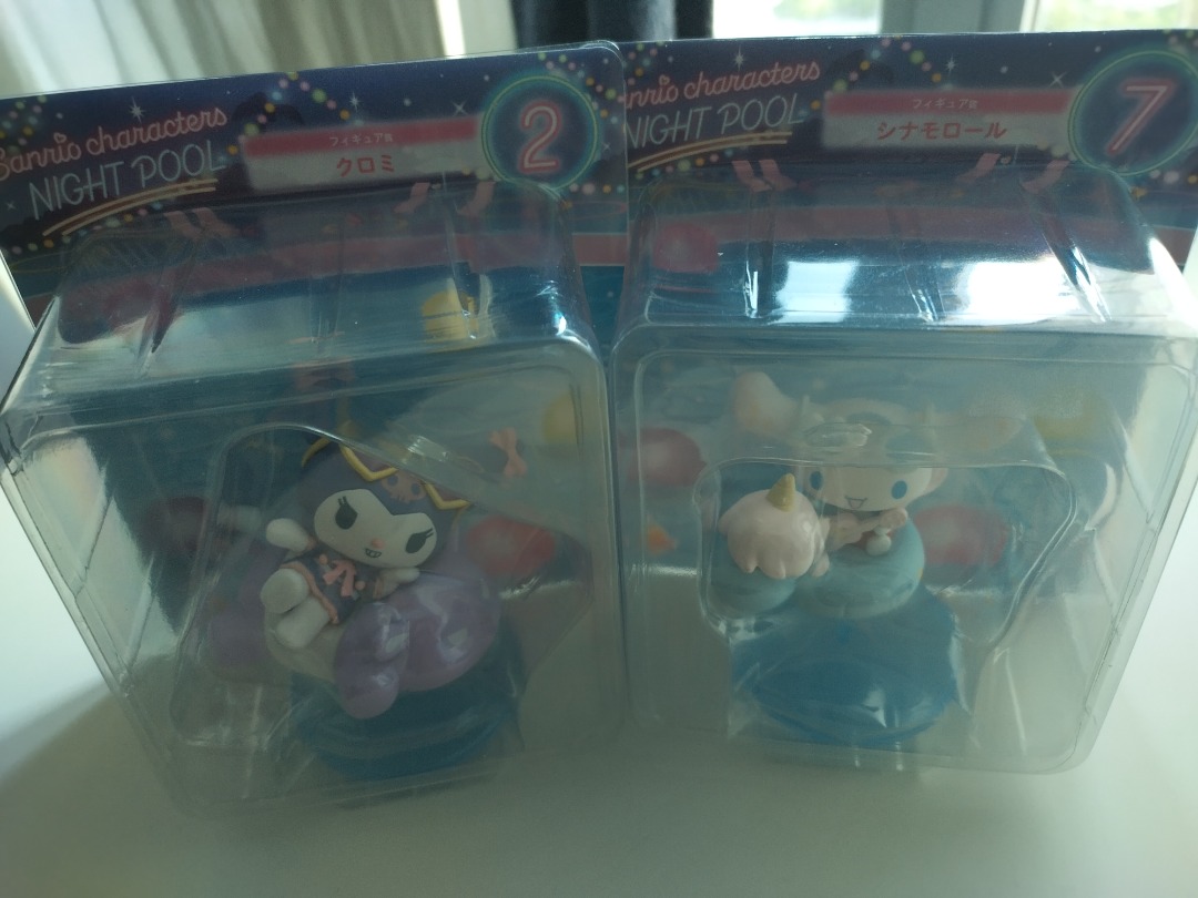 Sanrio Night Pool #2 Kuromi and #7 Cinnamoroll figures, Hobbies & Toys ...