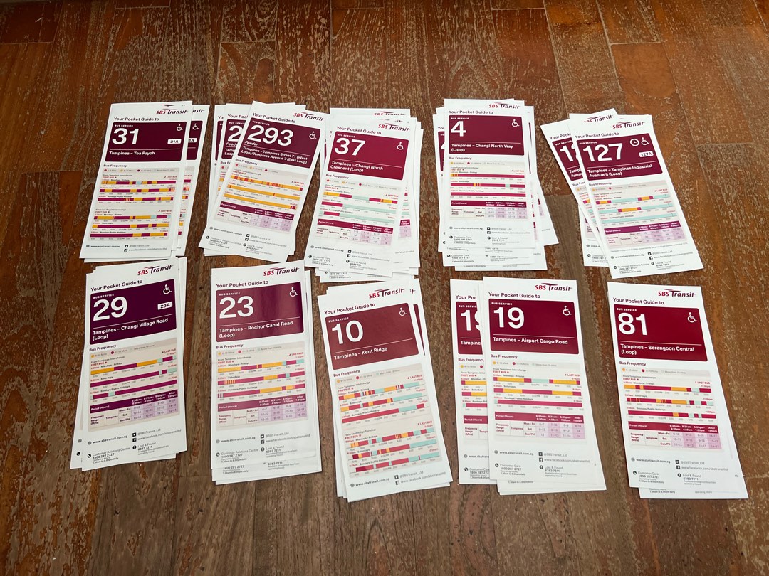 SBS Transit Tampines Bus Guides, Hobbies & Toys, Books & Magazines ...