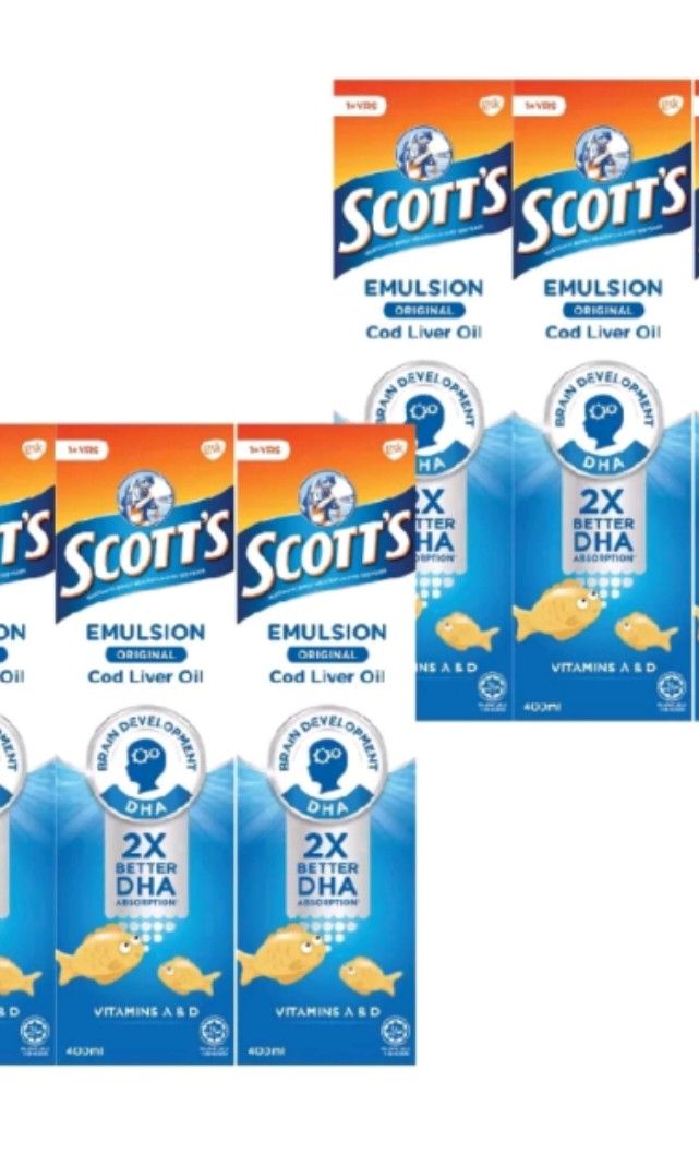 Scott's Cod Liver Emulsion, Health & Nutrition, Health Supplements ...