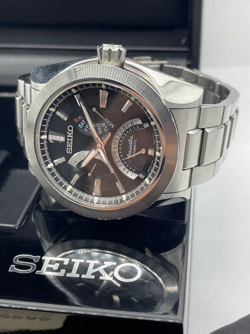 Seiko Anata Double Retrograde 6R24-00A0 46mm Automatic Watch, Men's ...