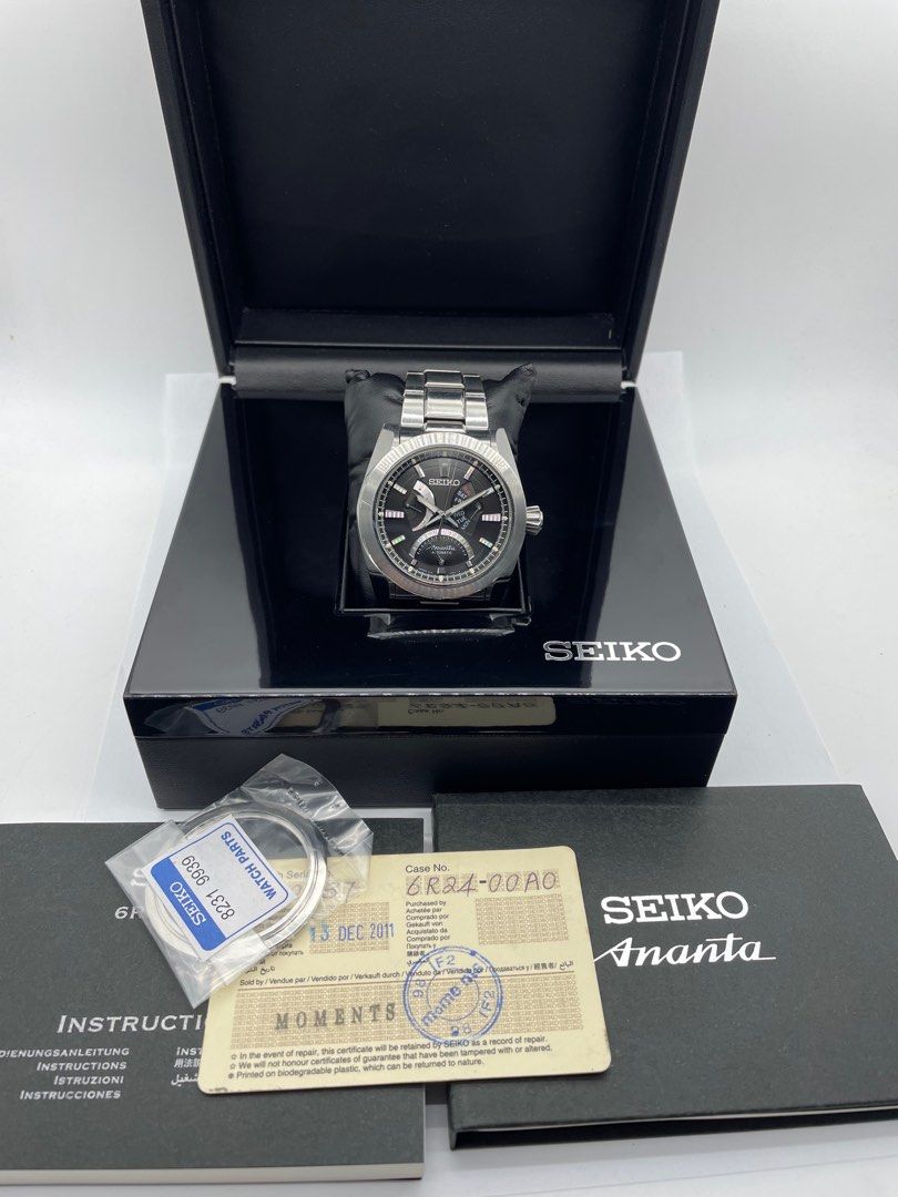 Seiko Anata Double Retrograde 6R24-00A0 46mm Automatic Watch, Men's ...