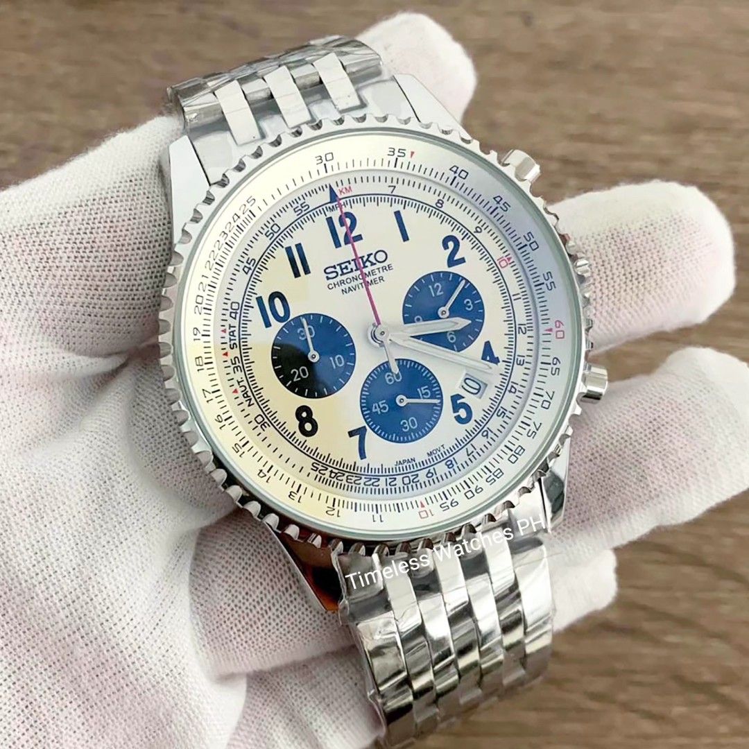 Seiko Navitimer Mod, Luxury, Watches on Carousell