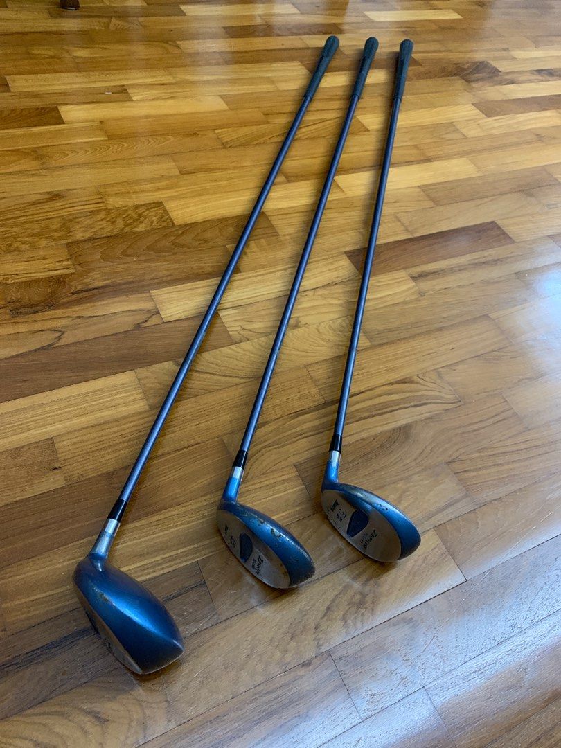 Set of 3 Ladies Mizuno Zephyr Golf Driver and Fairway Woods, Sports ...