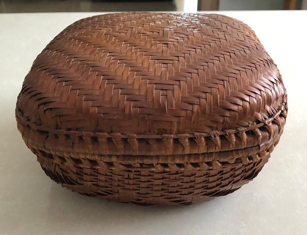 Set of 5 handmade cane containers (stackable into 1)), Furniture & Home ...