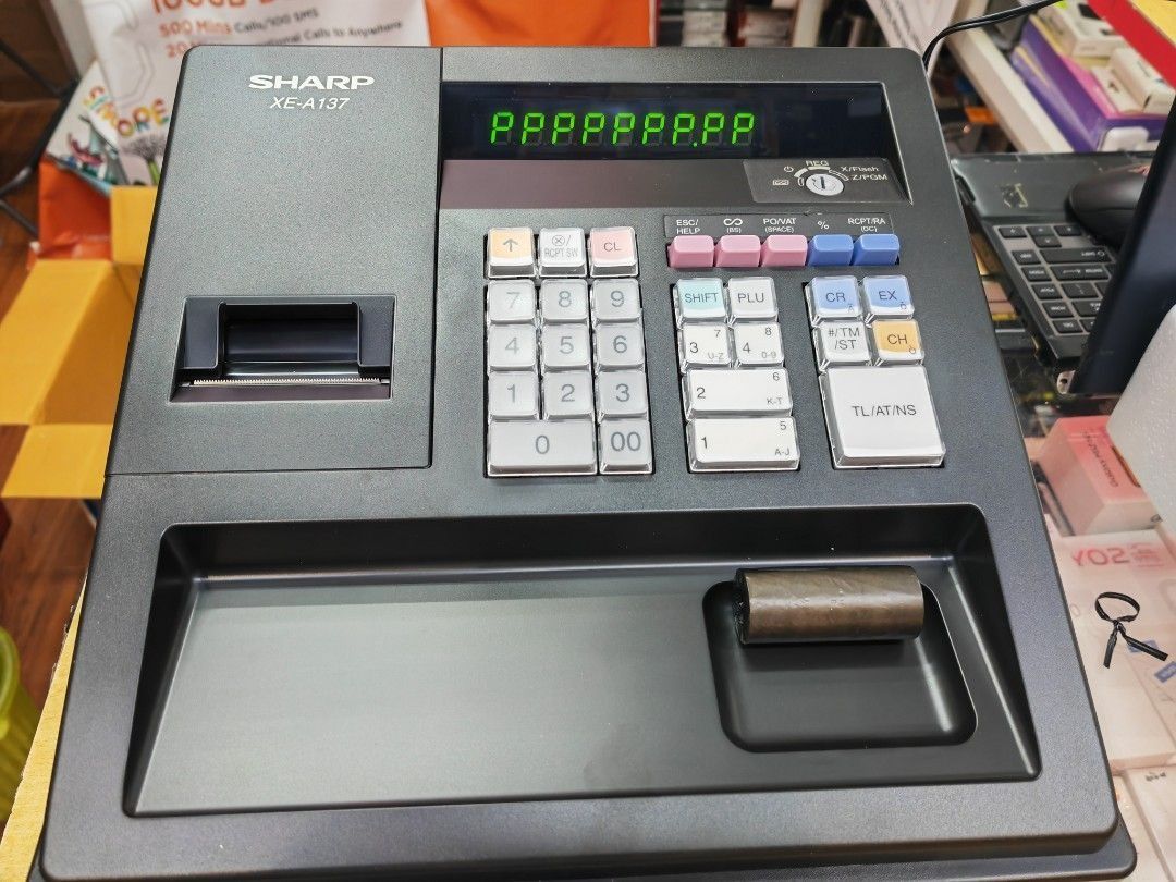 SHARP Cashier Cash Register XE-A137/Sharp Electronic Cash Register, Computers & Tech, Office ...